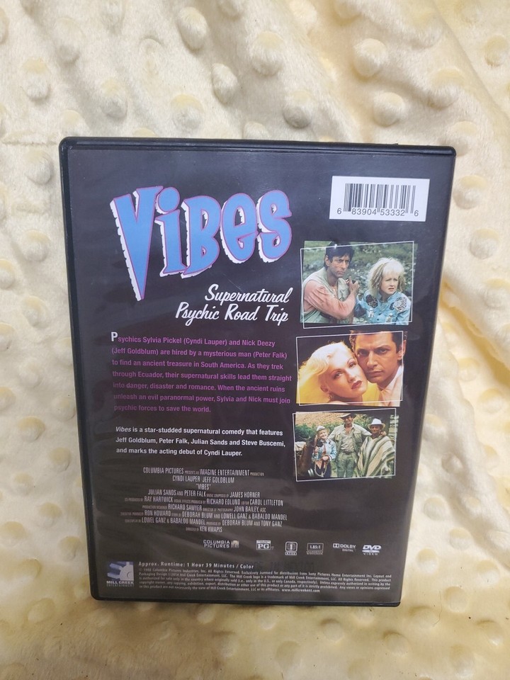 Vibes - (DVD) Cyndi Lauper, Jeff Goldblum, Peter Falk | eBay