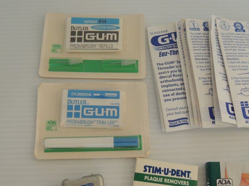 Eez-thru floss threaders -MINT FLAVOR PICKS BUTLER GUM TRAVELER VARIETY ...