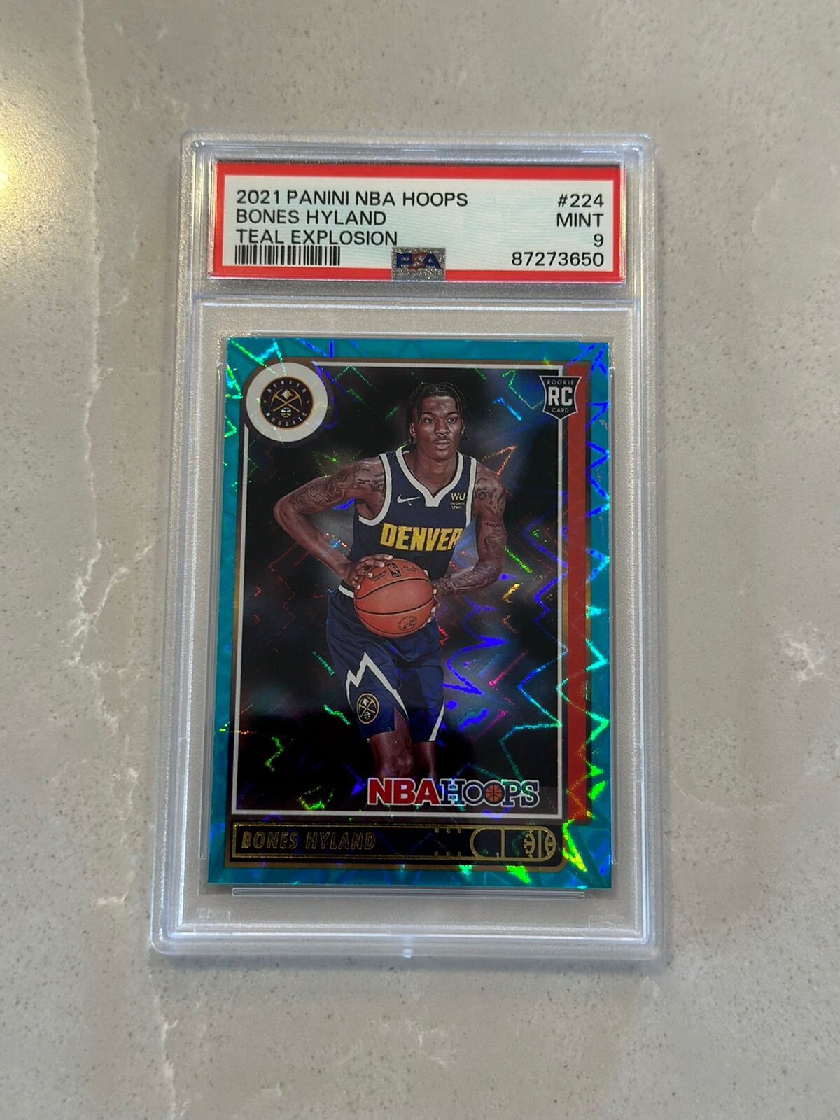 2021-22 Panini NBA Hoops - Rookies Bones Hyland #224 Teal Explosion (RC ...