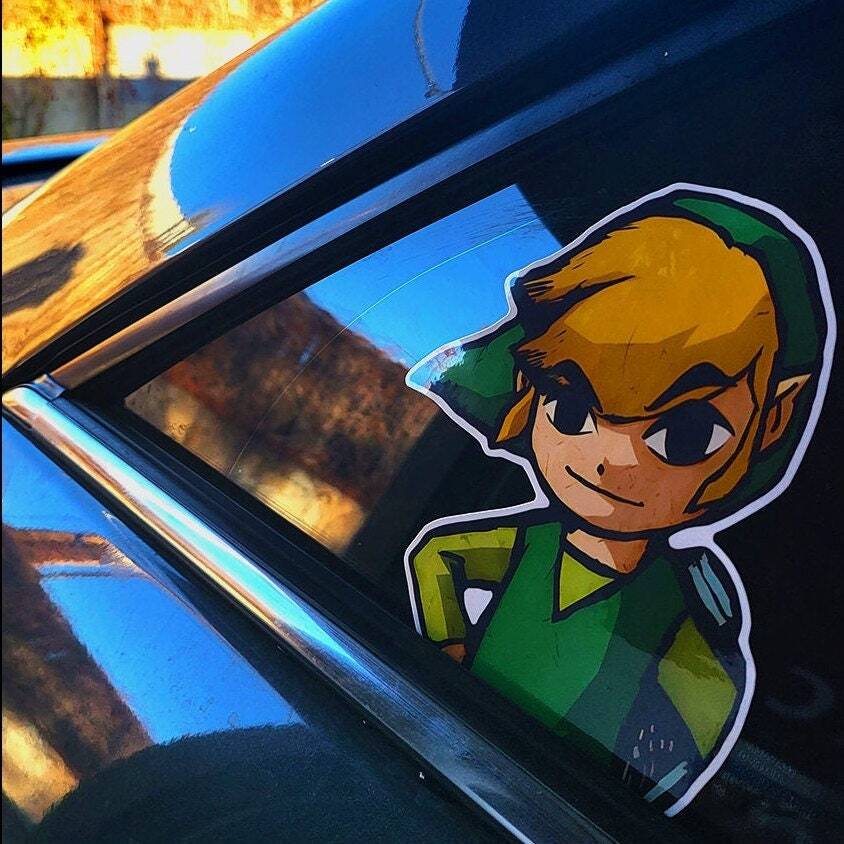 The Legend Of Zelda Toon Link Wind Waker Peeker Sticker 5x5 In Decal ...