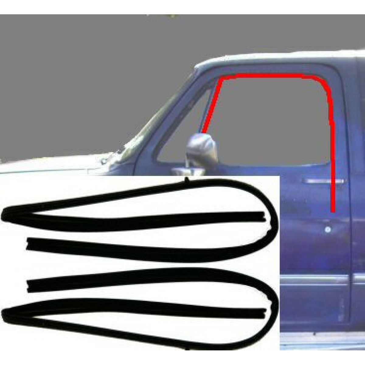 Front Door Glass Run Channel Weatherstrip Seals Pair for Chevy GMC ...