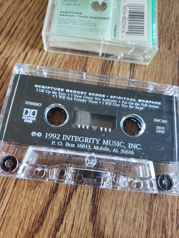 Praise - Scripture Memory Songs Cassette Tape 1992 Contemporary Music ...