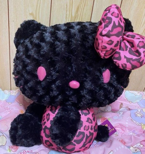 Hello Kitty 2012 Leopard Jumbo Plush Doll Set Black w/ Tag | eBay