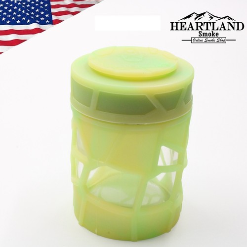 Alien Ape SMALL GREEN Glass Silicone Herb Stash Jar Smell Scent Proof ...