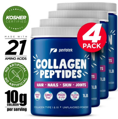 Perfotek Collagen Powder for Women Men Types I-III Unflavored Easy to ...