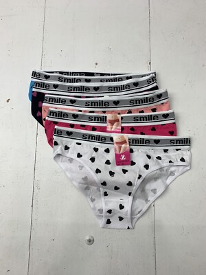 Unbranded Womens 5 Pair Multicolor Heart Print Briefs Size XL | eBay