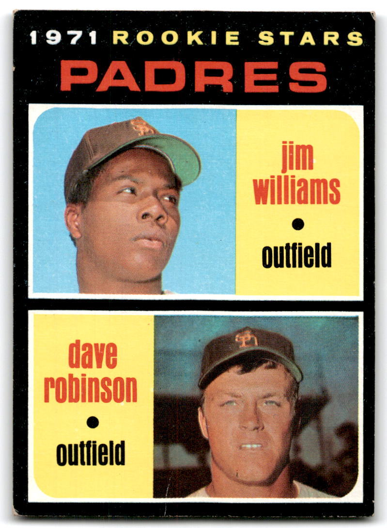 1971 Topps #262 Padres Rookies - Jim Williams / Dave Robinson RS, RC | eBay
