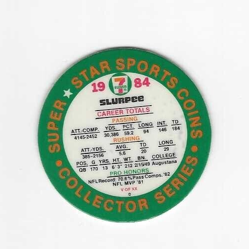 1984 7-11 SLURPEE SUPER STAR POG KEN ANDERSON CINCINNARI BENGALS | eBay