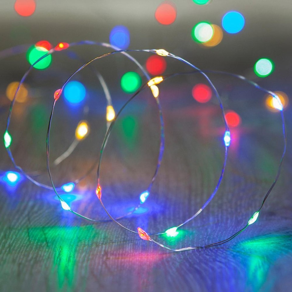 20/30/50 LED Battery Micro Rice Wire Copper Fairy String Lights Party ...