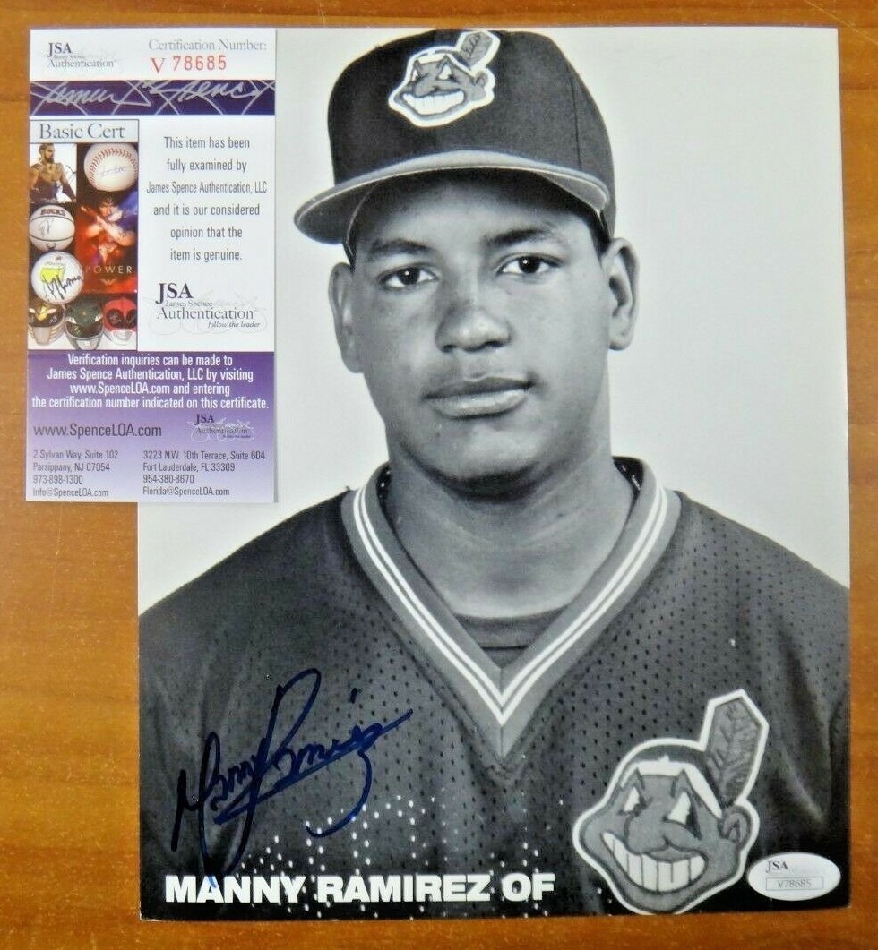 Manny Ramirez Signed Rookie Year 7.5" x 9.5" Photo JSA COA | eBay