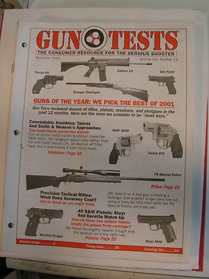 Gun Tests Magazine Dec 2001 Best Pistol Revolver Rifle Shotgun of the ...
