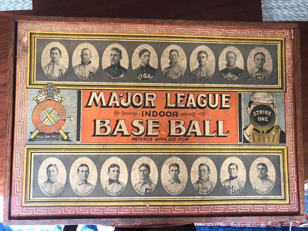 1913 Major League Indoor Baseball Game (Complete) High Grade Surviving ...