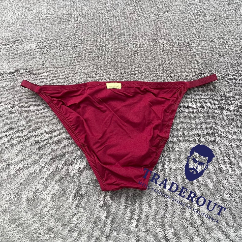 Charlie by matthew zink Mens red Boudior strap bikini brief underwear ...