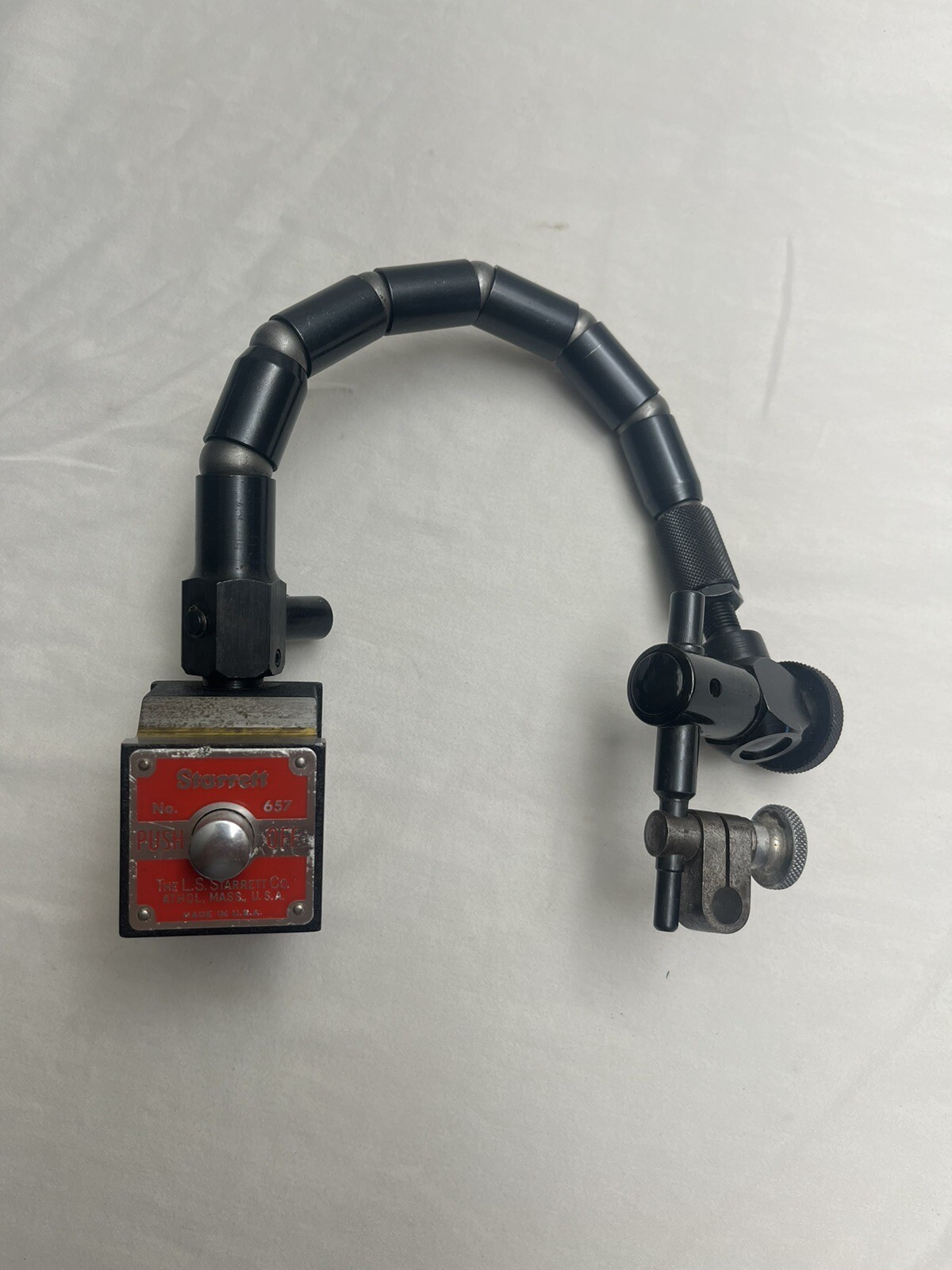 Starrett No. 657T magnetic base with Flex-O-Post | eBay