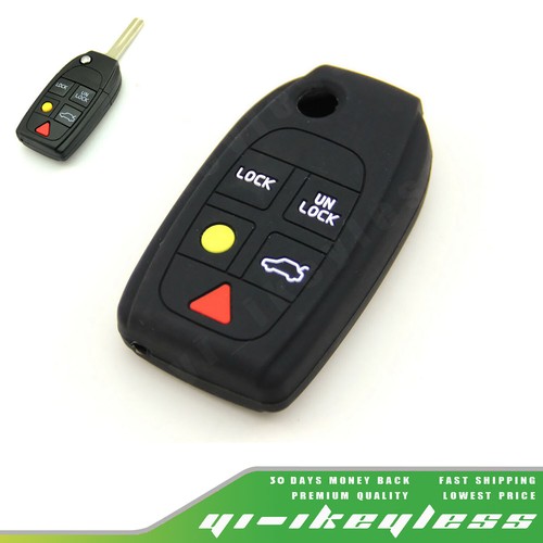 Silicone Case Cover For Volvo XC70 XC90 V50 S60 C30 Remote Flip Key 5 ...