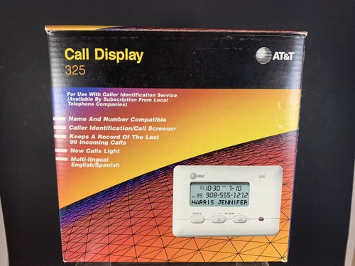Vintage ATT Caller Display ID 325 90s Y2K With Box Manual Landline | eBay