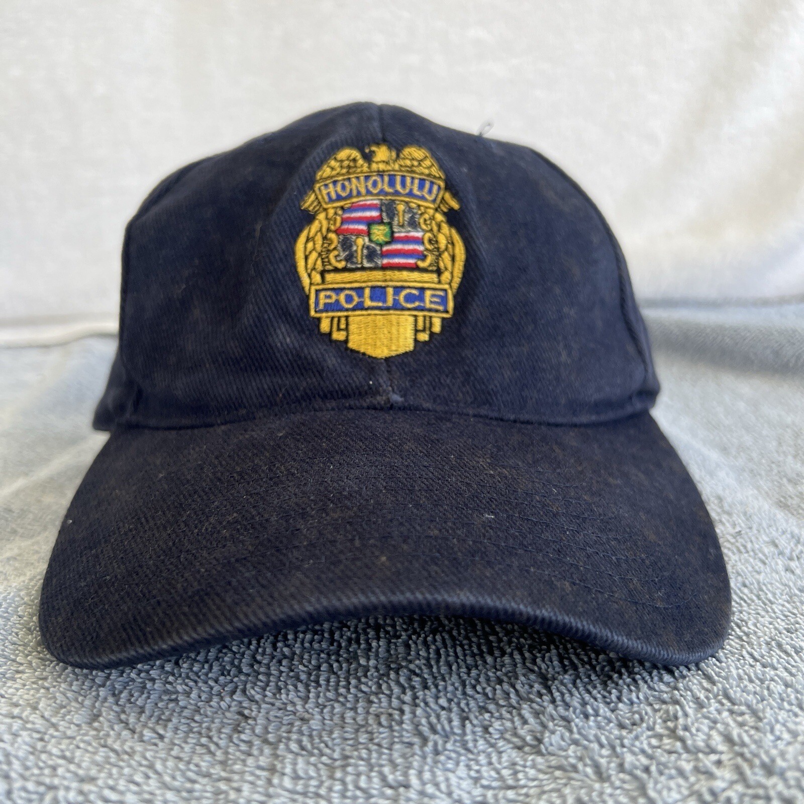 Honolulu Police Department Hat Navy Strap Back Vtg HP… - Gem