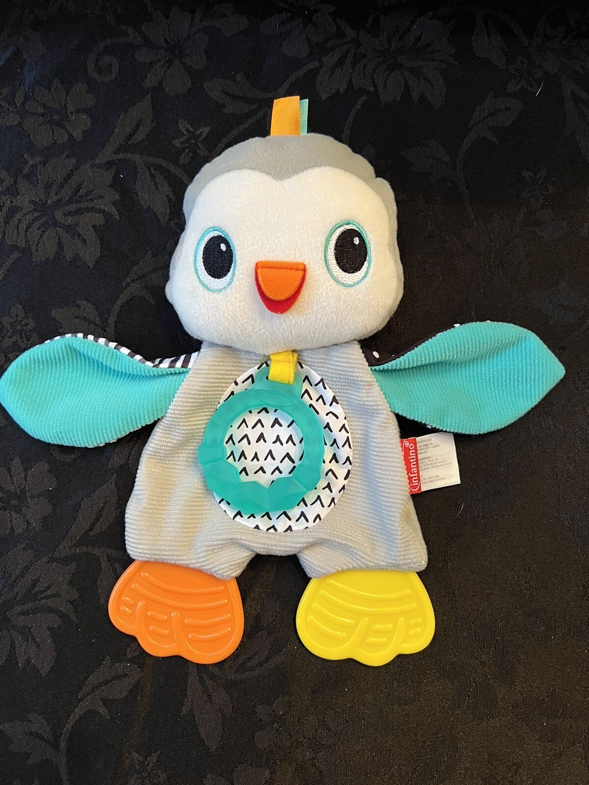 10" Infantino Plush OWL Penguin Teether Go Gaga Cuddly Crinkle (20b) | eBay