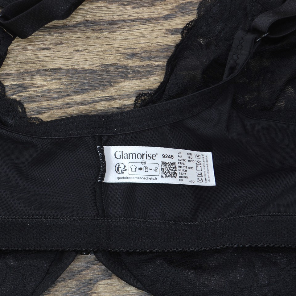 Glamorise WonderWire Womens Front-Closure Stretch Lace Underwire Bra ...