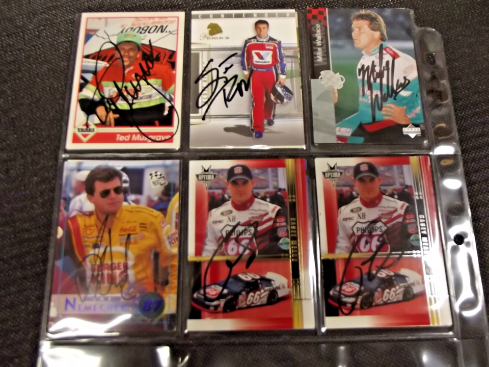 AUTOGRAPH SIGNED Nascar Card LOT of 48 Petty wallace edwards newman ...