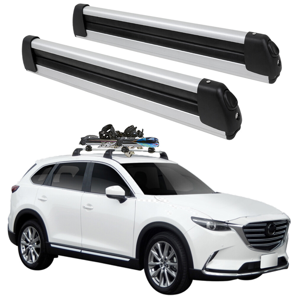 Snowboard Ski Top Roof Rack Carrier Cross Bar &Lock For Mazda CX-3 CX5 ...