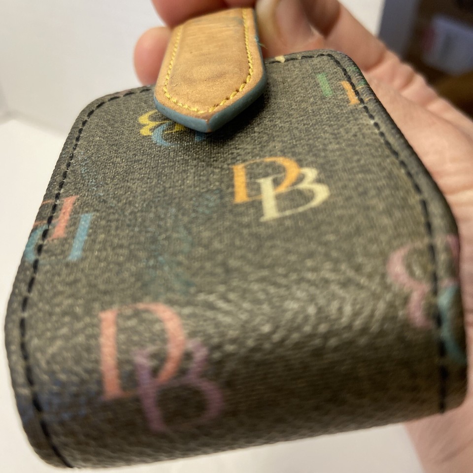 Vtg Dooney and Bourke Cell Phone Case Key Holder Logo Letter Print Pink ...