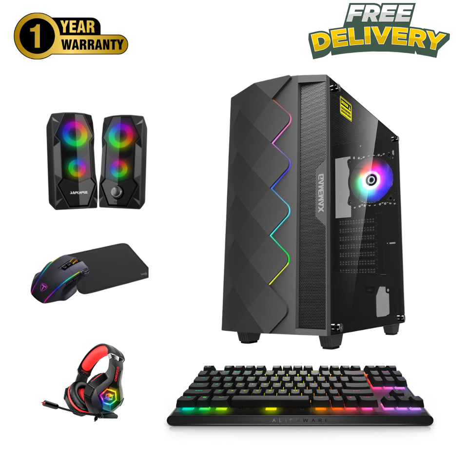 Full Set Up Gaming PC Bundle Core i5 16GB 1TB + 512GB SSD GT730 4GB Win ...