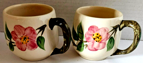 Franciscan Desert Rose Small Coffee Mugs 8 ounce "F" Backstamp Vintage ...