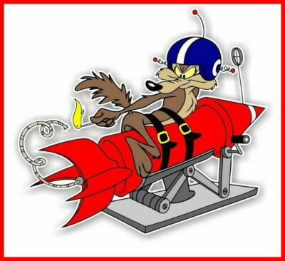 2-Pack WILE E. COYOTE Funny Rat Rod Hot Rod Vintage Racing Rat Fink ...