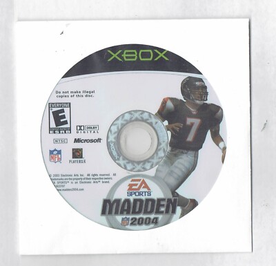 EA Sports Madden 2004 Video Game Microsoft XBOX Disc Only | eBay