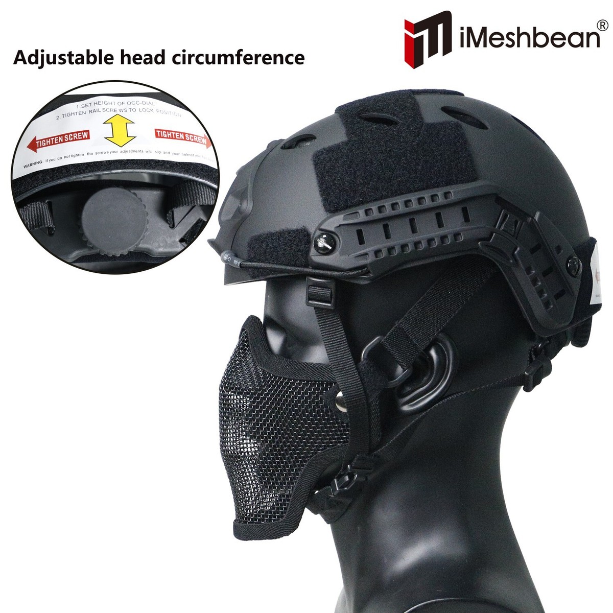Paintball Protective Gear Fumei Airsoft Tactical Helmet Set | PJ/MH ...