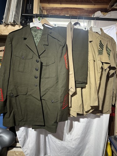 VTG Vietnam Huge Lot USMC Service Dress Uniform Alphas Set Coat Master ...
