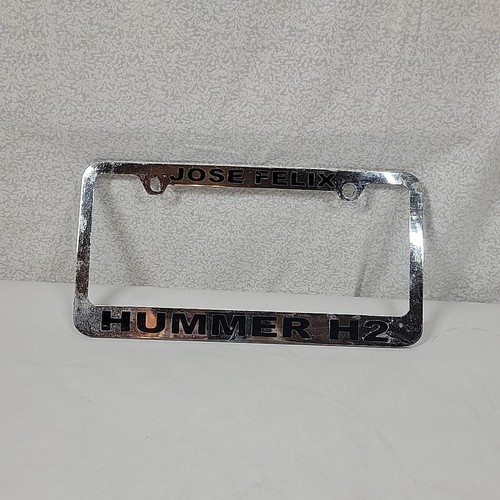 Jose Felix Hummer H2 Metal Chrome Black Letters License Plate Frame | eBay