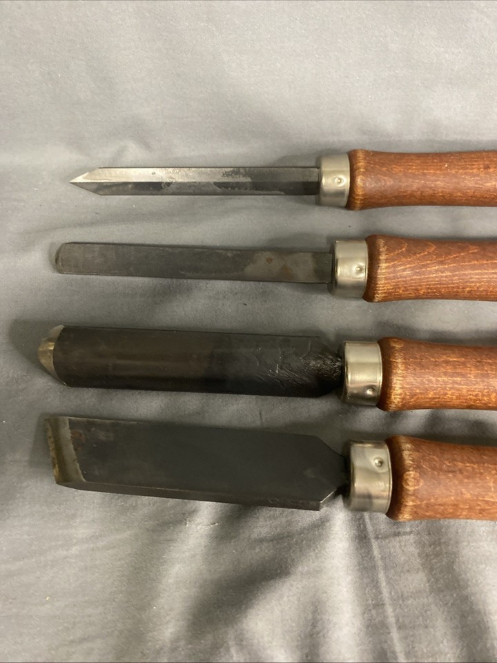 Craftsman Wood Turning Lathe Chisels Set 4 Woodworking 28526 28525 ...