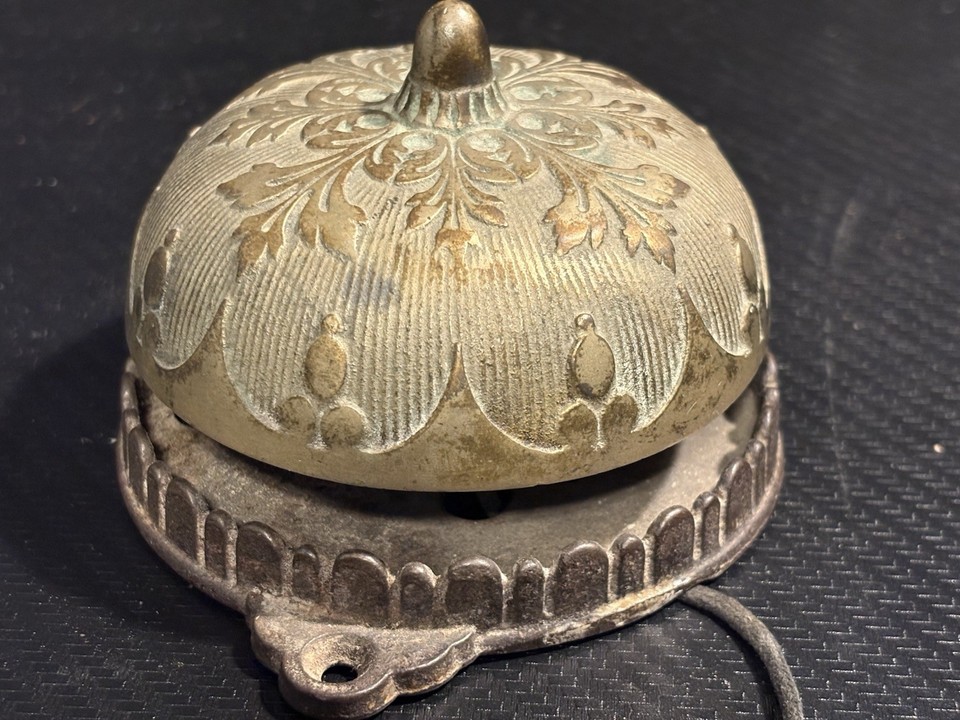 Antique Vintage Victorian Door Bell Pull Chain Brass, Cast Iron Works ...