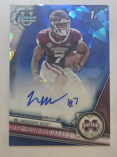 JO'QUAVIOUS "WOODY" MARKS - '23 1ST BOWMAN U CHROME AUTO BLUE SAPPHIRE ...
