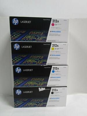 FULL SET - Genuine HP 212A SET C,M,Y,BK W2120A-W2123A - NEW FACTORY ...