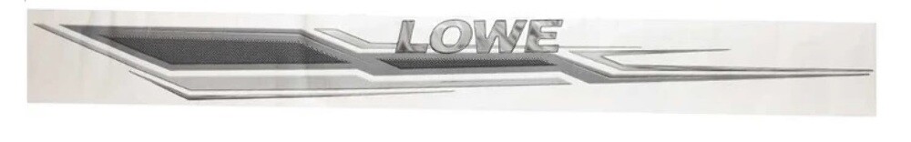LOWE SIDE DECAL FOR 1700 / 1800 / 1900 BOATS GRAY / BLACK 106 1/8" X 9 ...