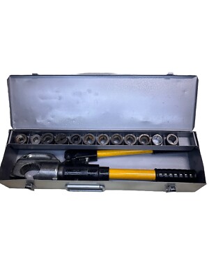 T&B Thomas & Betts TBM12M Hydraulic Crimper With 12 Sets Of Dies ...