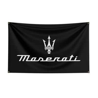 Maserati Banner 3x5ft Sign Porcelain Vintage Enamel Service Oil Gas Car ...