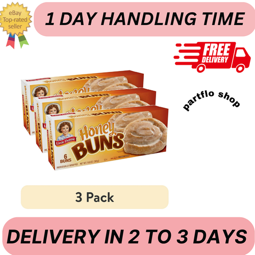 3 pack - Little Debbie Honey Buns 6 Individually Wrapped Pastries 10.6 ...