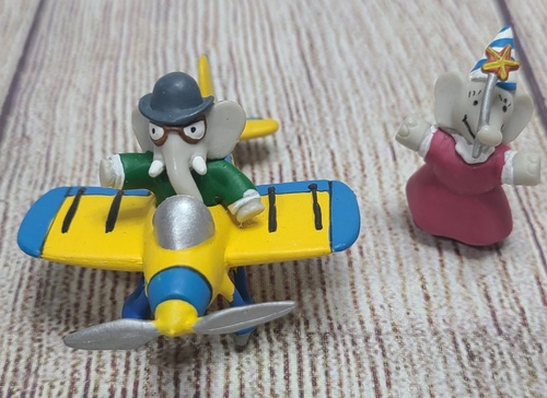 Plastoy Babar Figures Toys Lot of 2 Babar Celeste Elephant 3" 2006 | eBay