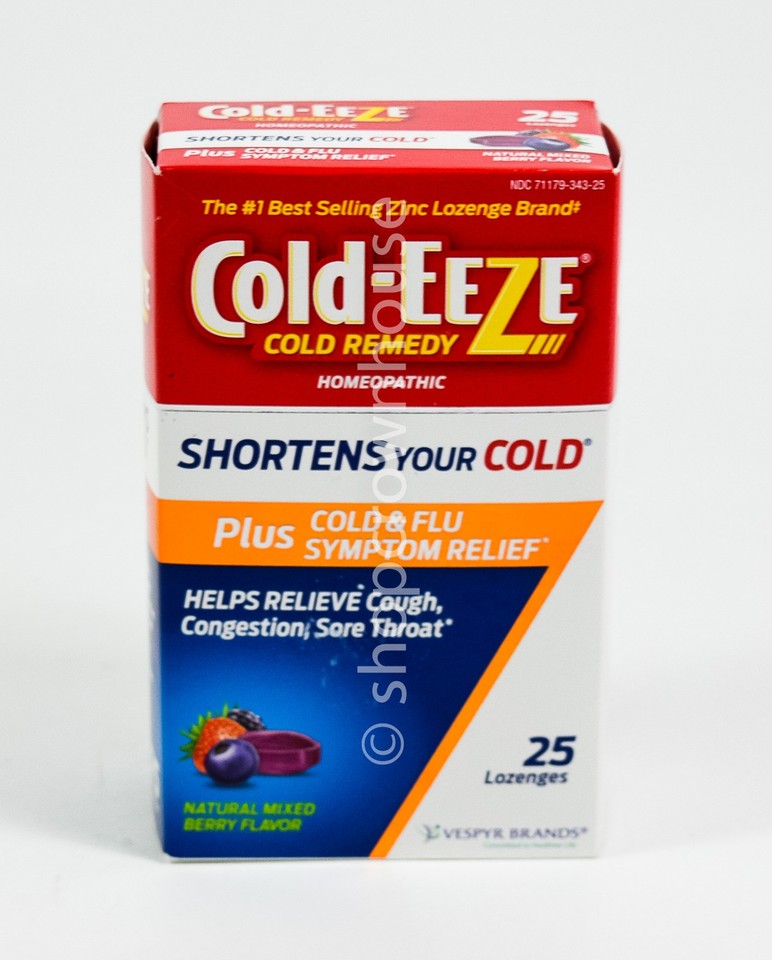 2 Cold-Eeze Cold Remedy Zinc PLUS Cold & Flu 25 Lozenges MIXED BERRY homeopathic | eBay