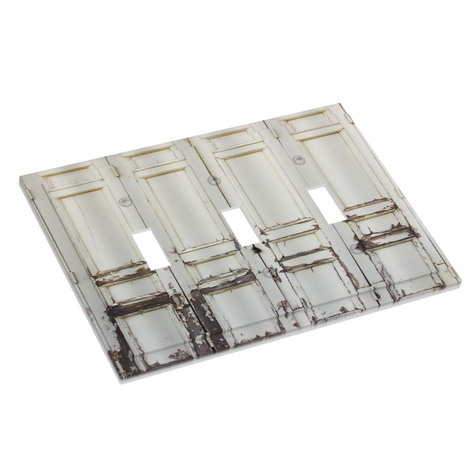 Rustic Barn Door Farmhouse Vintage Wood 3 Gang Light Switch Cover ...