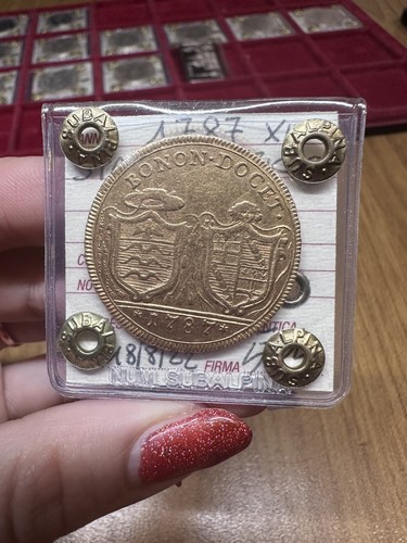 Coin Gold State Pontifical Pio VI 4 Double 1797 A. XIII Rare Sealed Qbb ...