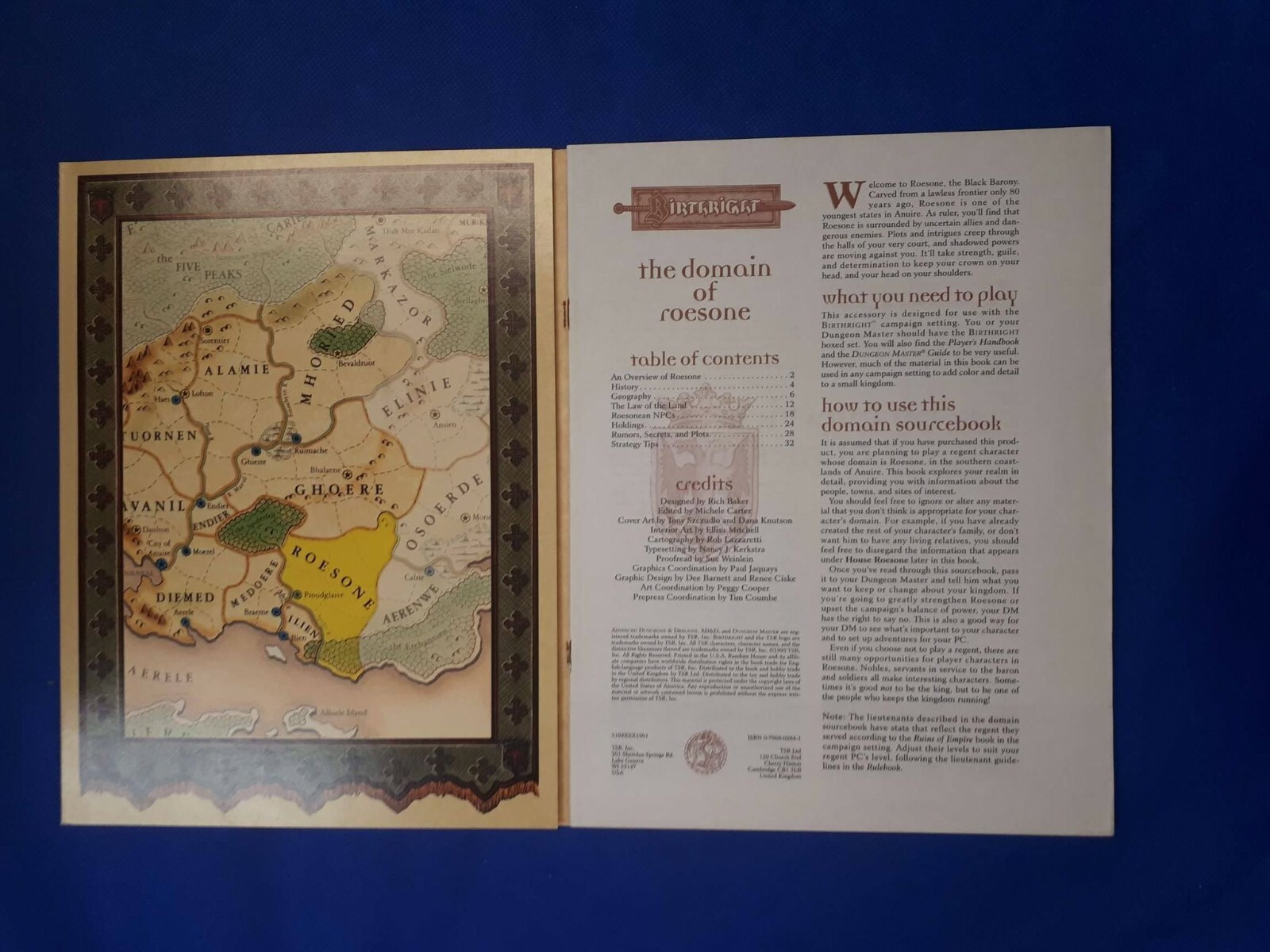 Advanced Dungeons and Dragons: Birthright Player's Secrets of Roesone ...