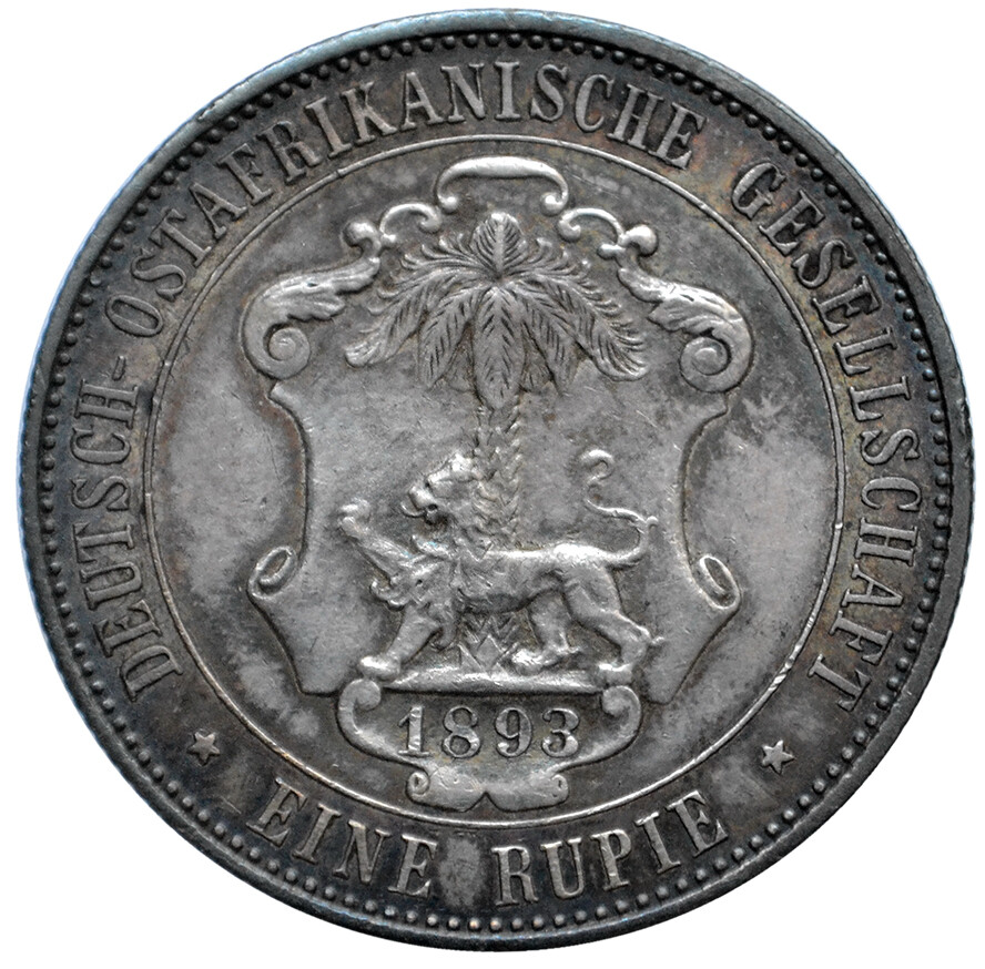 GERMAN EAST AFRICA 1 Rupie 1893 AU Rare Date | eBay