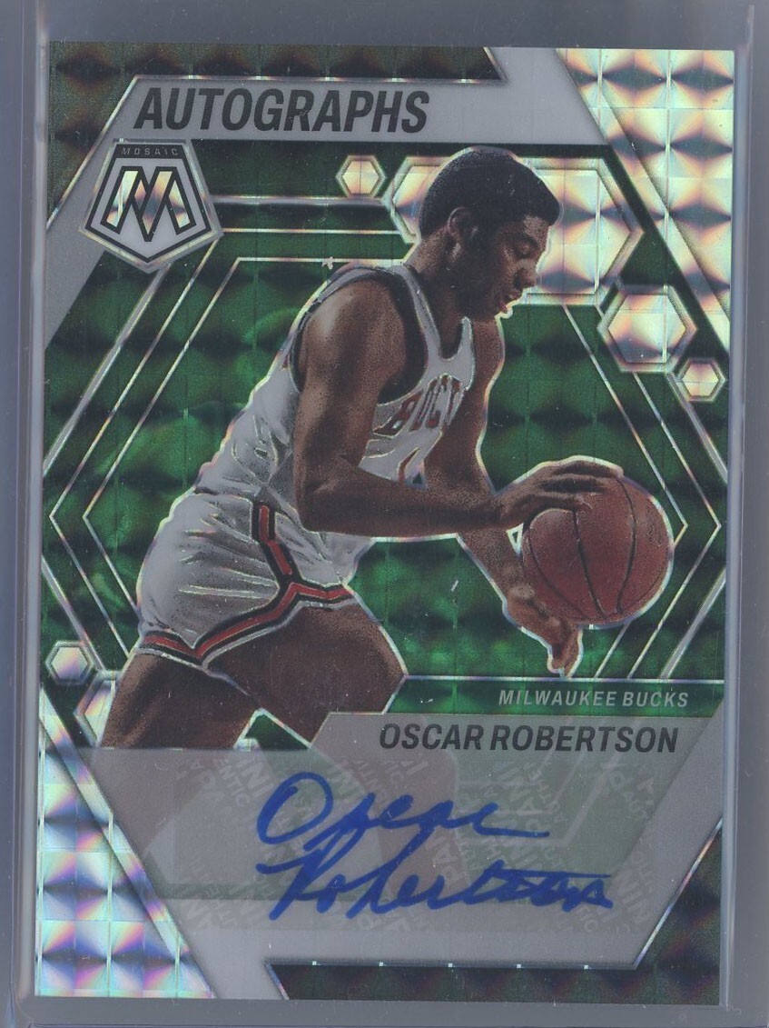 Oscar Robertson 2022-23 Mosaic Silver Prizm Auto Autograph AM-ROB | eBay