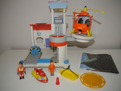 Fireman Sam Toys Bundle Ocean Rescue Centre Helipad Jetski Helicopter ...