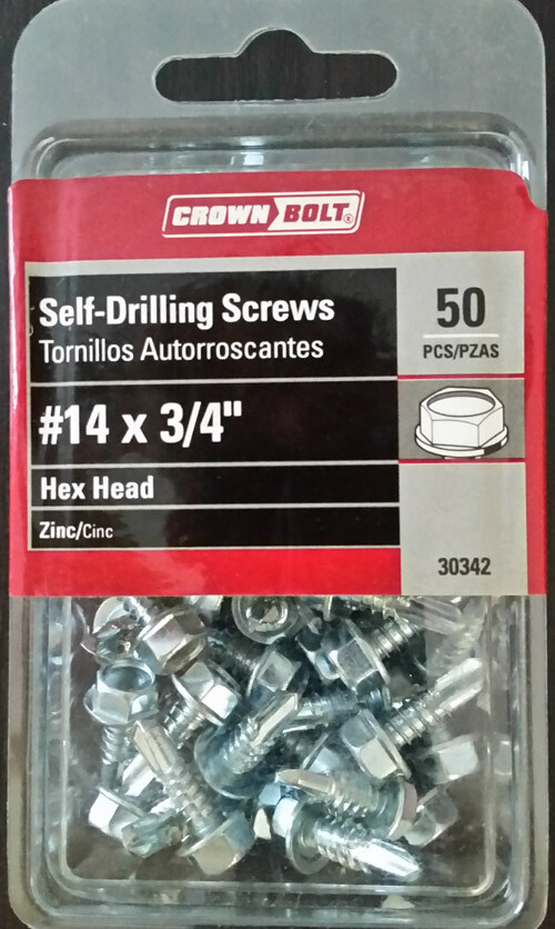 Self-Drilling Screws (50 or 100) Crown Bolt Choose Size and Head Style ...